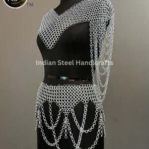 Medieval Chainmaile Top and Skirt, Chain Layers Top, Chainmail Body ...