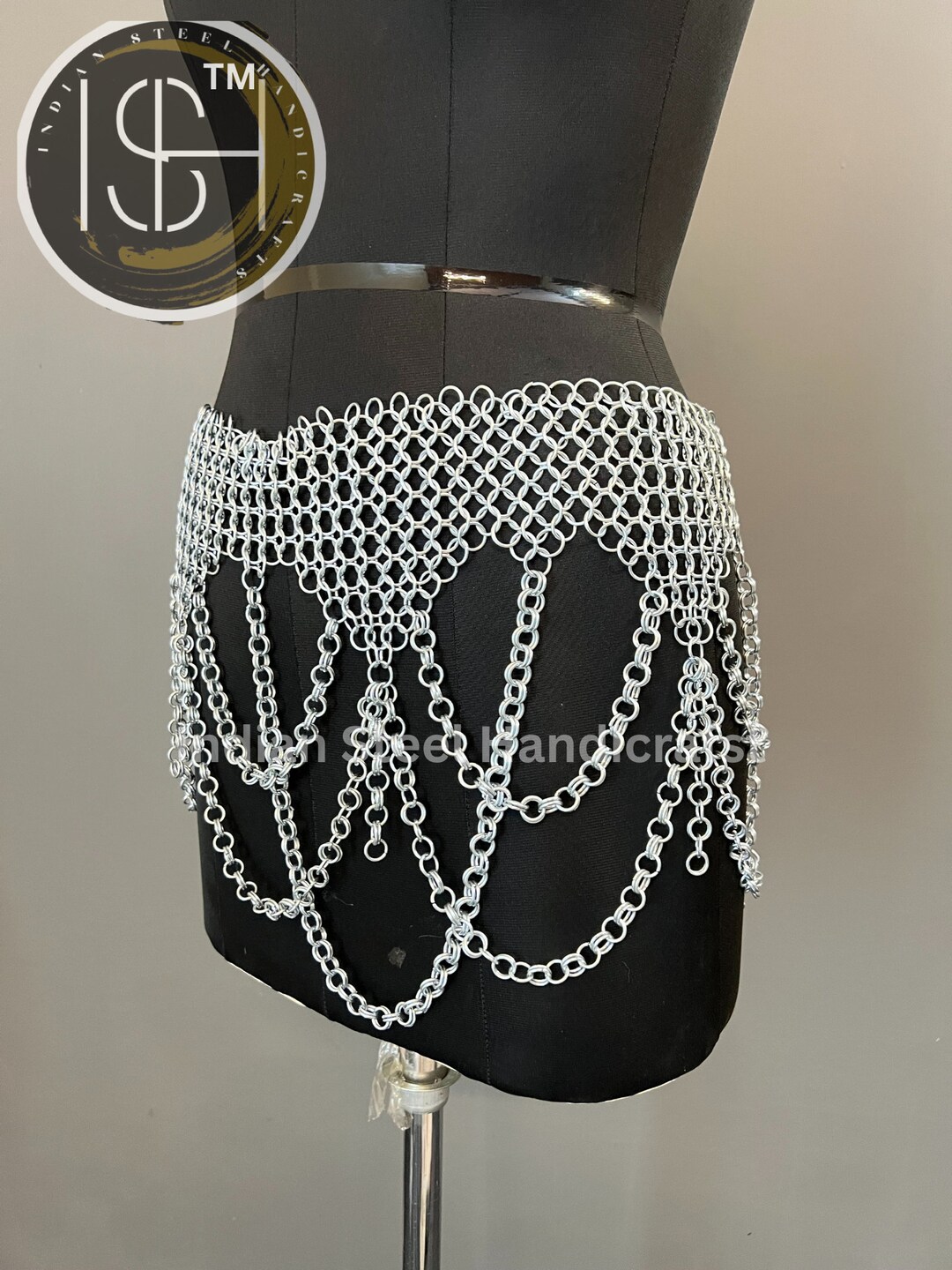 Chainmail Waist Belt/corset Belt, Jump Rings Hanging Layers Design ...