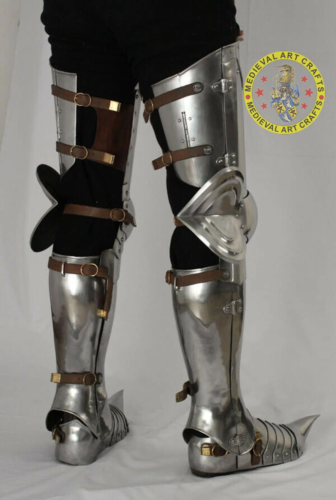 Medieval Knight Leg Guard &sabaton Armor Larp Armor - Etsy UK