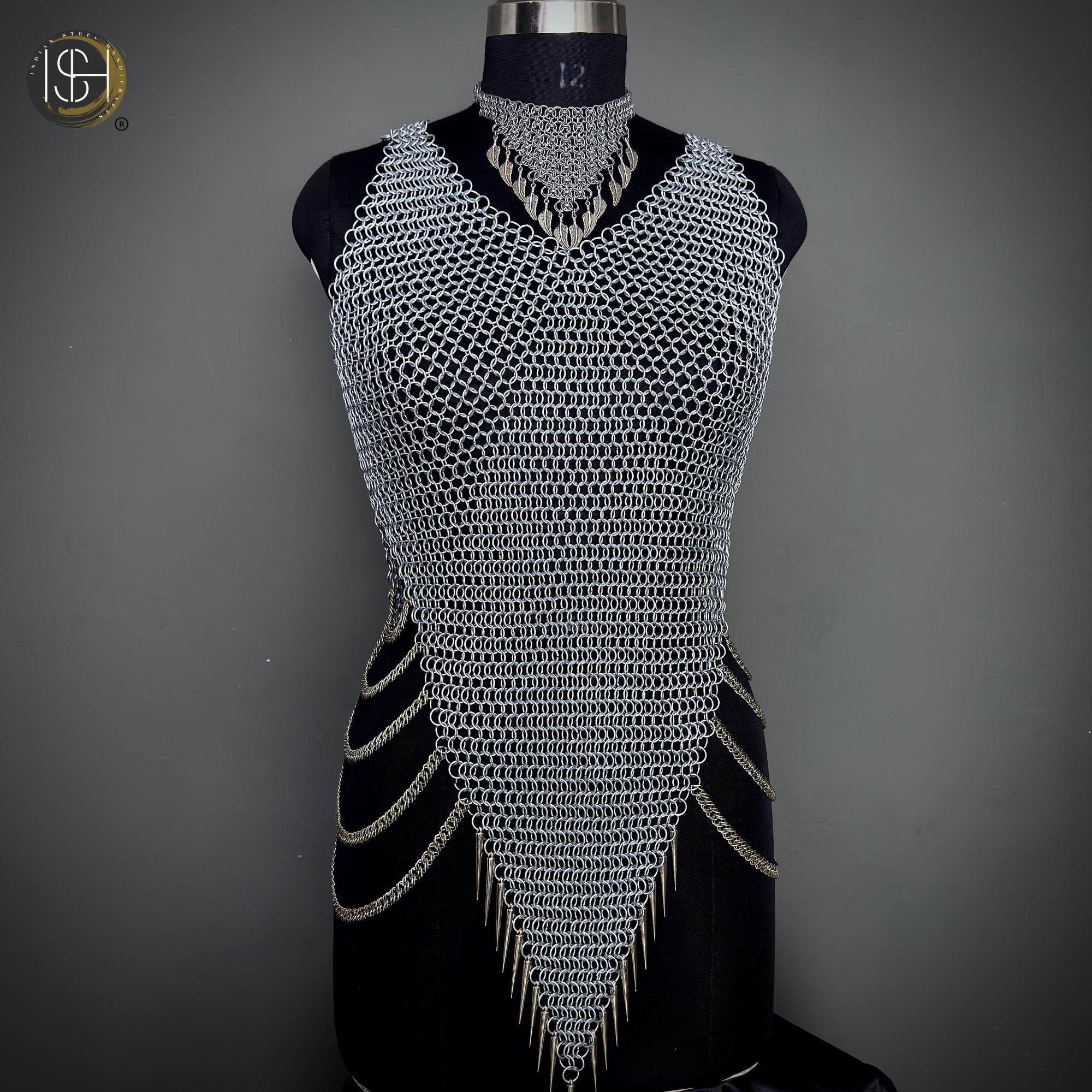 Handmade Steel Chainmail Dress | Viking Gothic LARP Costume - Etsy