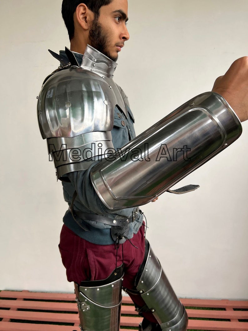 Medieval Pouldron Gorget Bracers Armor Larp Armor Cosplay - Etsy