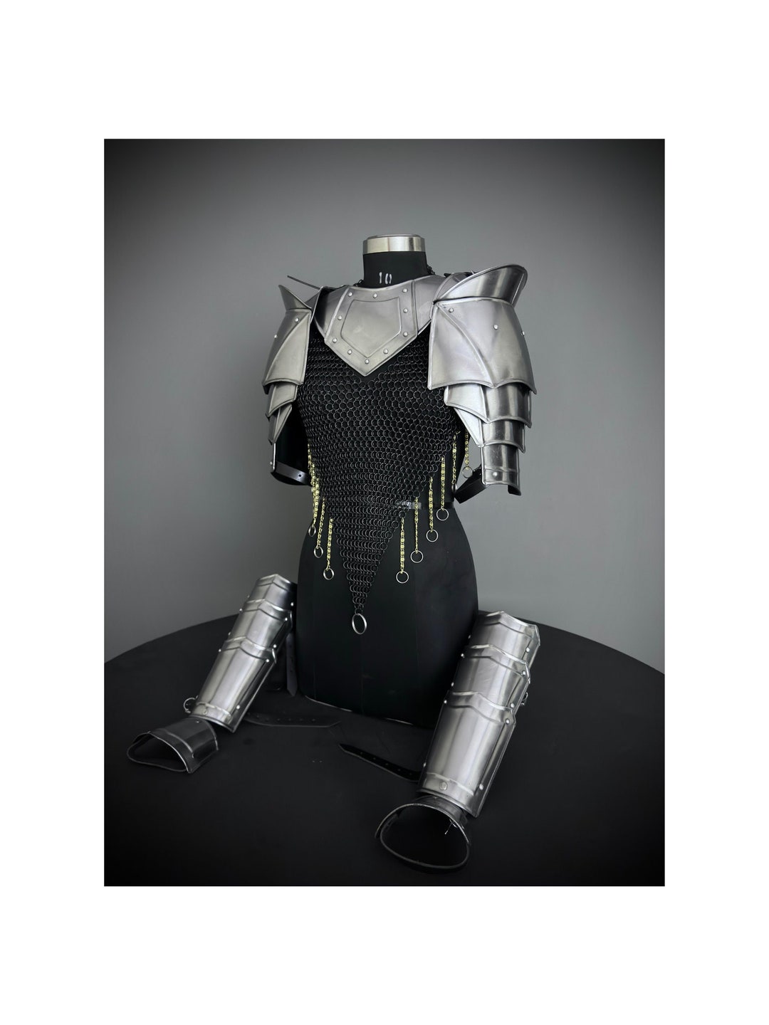 Female Knight Armor: Steel Gorget, Pouldrons, Chainmail - SCA LARP ...