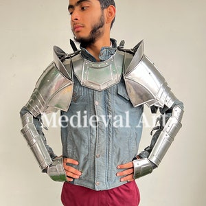 Medieval Knight Pouldron Gorget Armor, Bracers Armor, Larp Armor ...