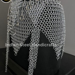 Chainmail Harness, Chainmail Chains Layers Top & Skirt, Rings Costume ...
