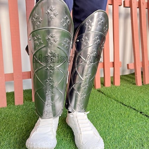 Medieval Greek Roman Leg Guard Armor, Bracers Armor, Larp Armor ...