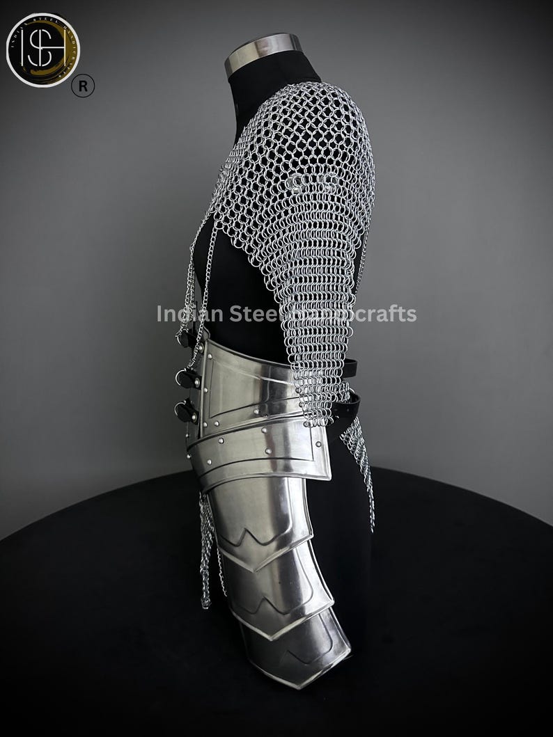 Steel Corset Armor: Medieval Chainmail Top & Skirt - SCA LARP Cosplay ...