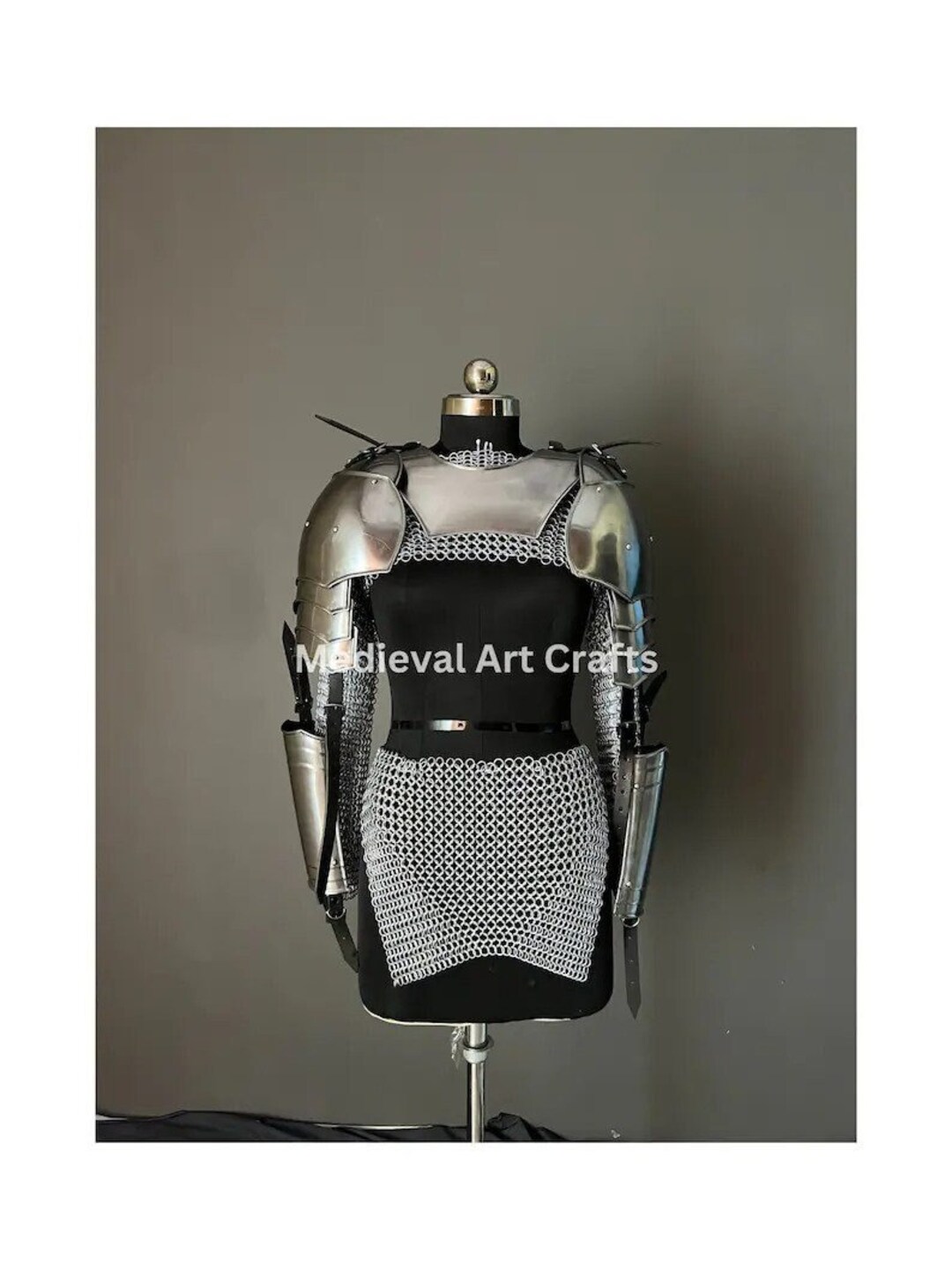 Medieval Pouldron Gorget Armor, Bracers Armor, Chainmail Armor,larp ...