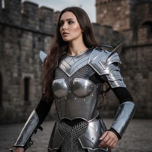 Brave Lady Knight Armor, Breast Armor, Medieval Fantasy Costume for ...