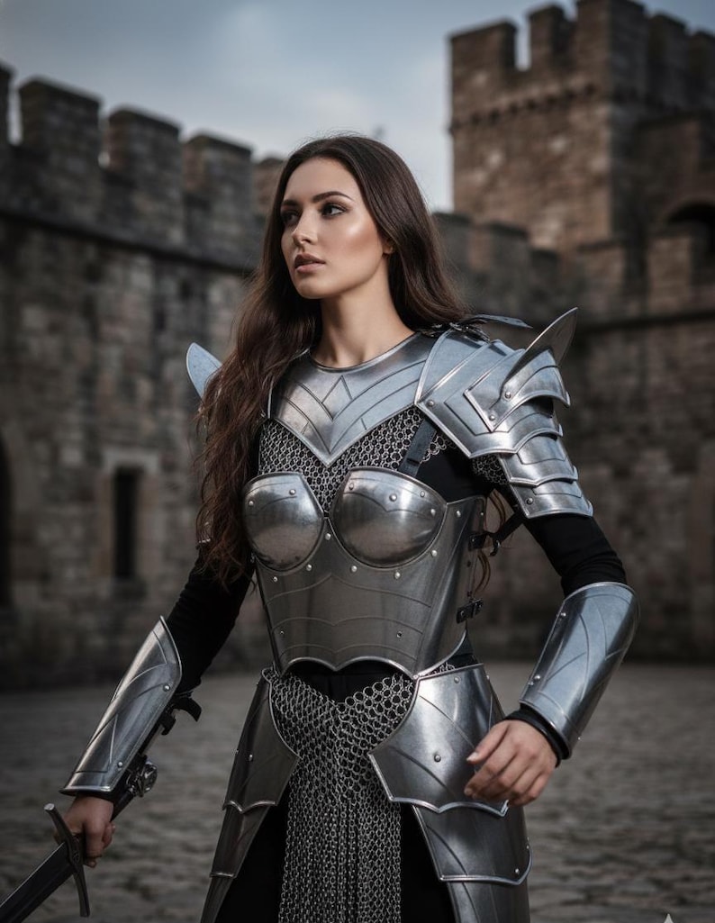 Brave Lady Knight Armor, Breast Armor, Medieval Fantasy Costume for ...