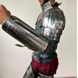 Medieval Pouldron Gorget Bracers Armor, Larp Armor, Cosplay Armor, Sca ...