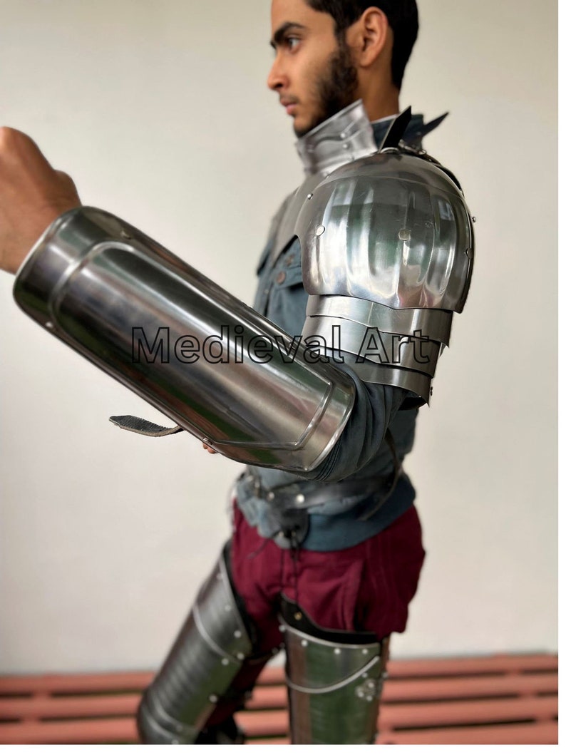 Medieval Pouldron Gorget Bracers Armor Larp Armor Cosplay - Etsy