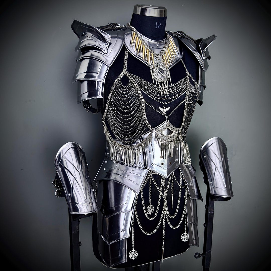 Medieval Knight Steel Armor Set | Decorative Chainmail, LARP Cosplay ...