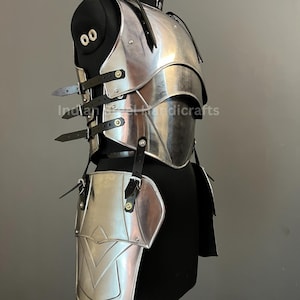 Steel Lady Armor: Medieval Knight Chest & Tasset - LARP Cosplay Costume ...