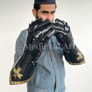 Medieval Knight Gauntlet, Larp Armor, Antique Gloves, Armor, Cospaly ...