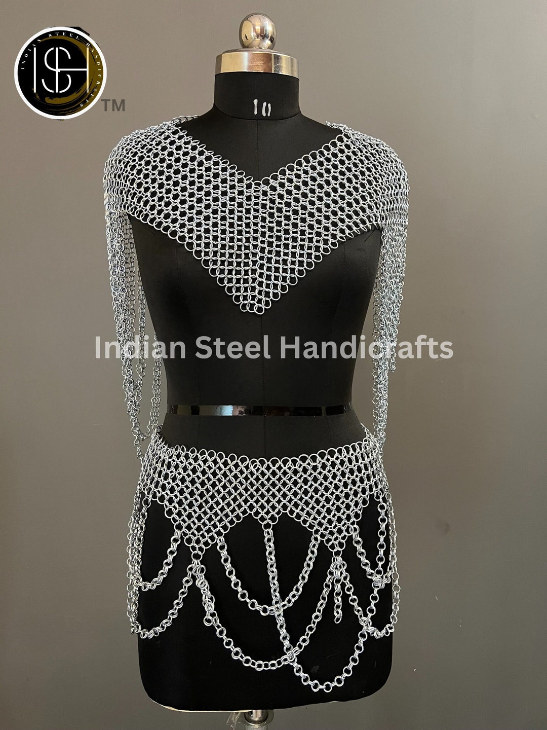 Medieval Chainmaile Top and Skirt, Chain Layers Top, Chainmail Body ...