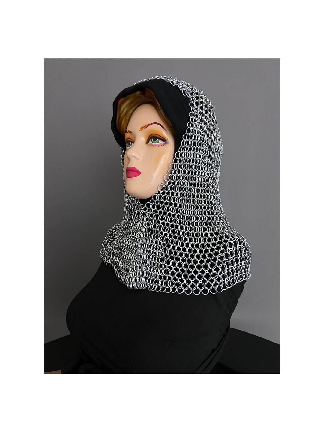 Medieval Chainmail Armor, Chainmail Hood, Larp Armor, Cosplay Armor ...
