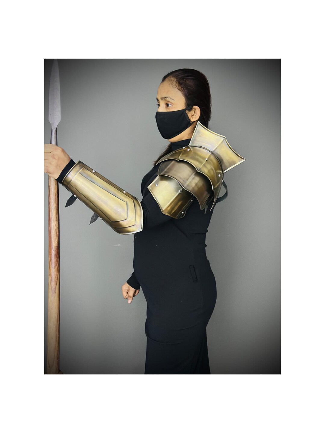 Medieval Knight Shoulder & Bracer Armor, Larp Armor,fantasy Armor ...