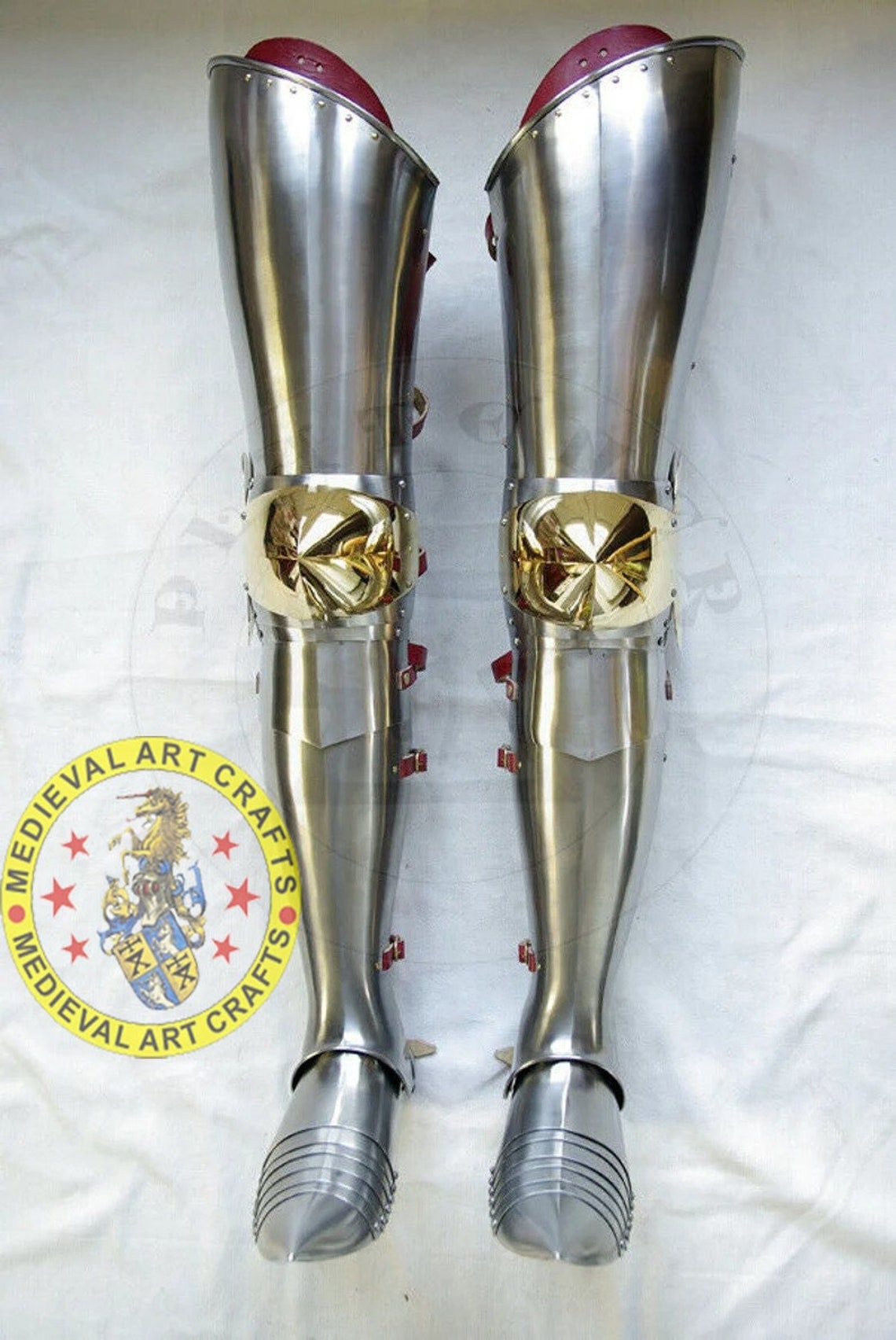 Medieval Knight Leg Guard Armor Sabatone Armor Larp Armor | Etsy