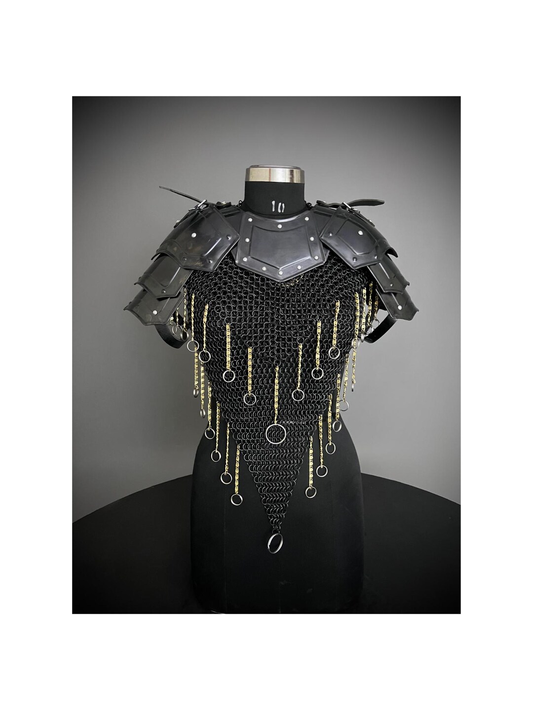 Female Knight Armor: Steel Gorget Pouldron, Chainmail Top - LARP ...