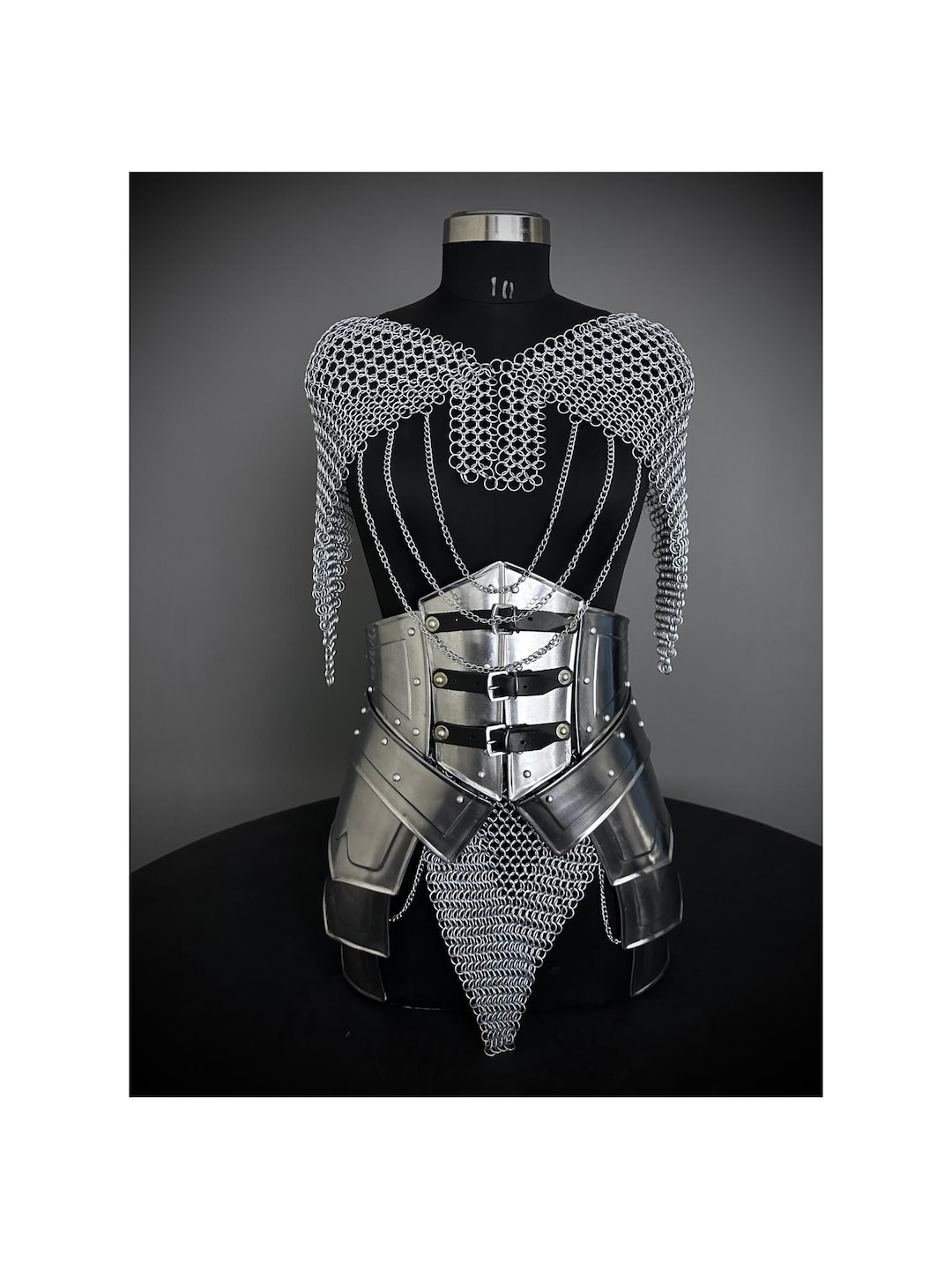 Medieval Ancient Corset Armor, Brave Lady Armor,chainmail Top & Skirt ...