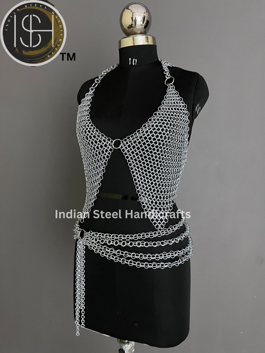 Handmade Chainmail Top & Belt: Medieval Viking Cosplay Armor - Etsy