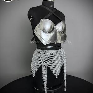 Steel Lady Cuirass Armor: Chainmail Skirt, LARP Cosplay Costume - Etsy