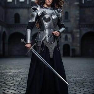 Brave Lady Knight Armor – Medieval Fantasy Costume for Cosplay & LARP ...