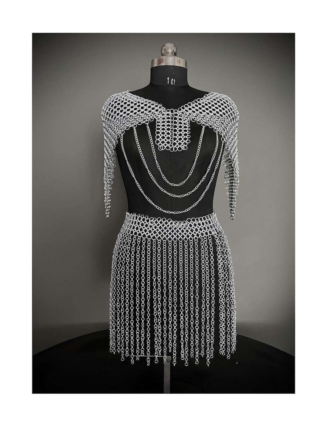 Medieval Chainmaile Top and Skirt, Chain Layers Top, Chainmail Body ...