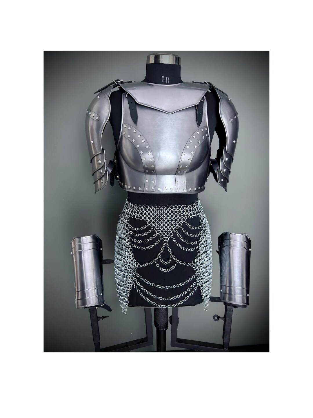 Medieval Knight Women's Body Armor, Women Chainmail Armor Set, Medieval ...