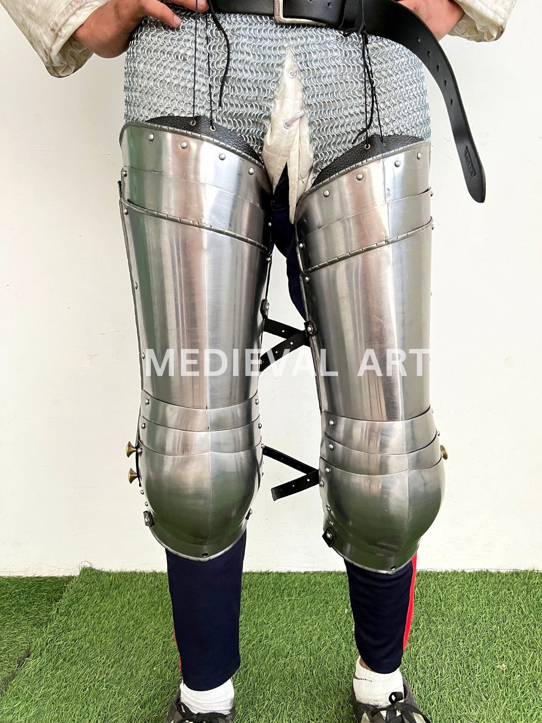 Medieval Knight Thigh Armor, Larp Armor, Functional Armor, Leg Armor ...