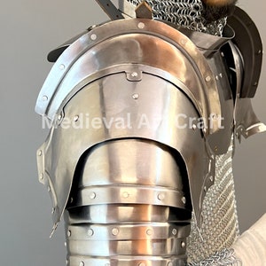 Medieval Pouldron Gorget Armor Larp Armor Cosplay Armor Sca - Etsy