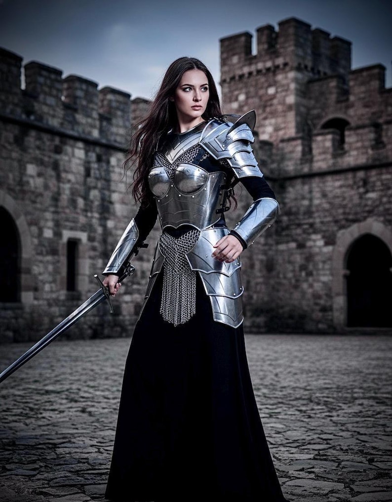 Brave Lady Knight Armor, Breast Armor, Medieval Fantasy Costume for ...