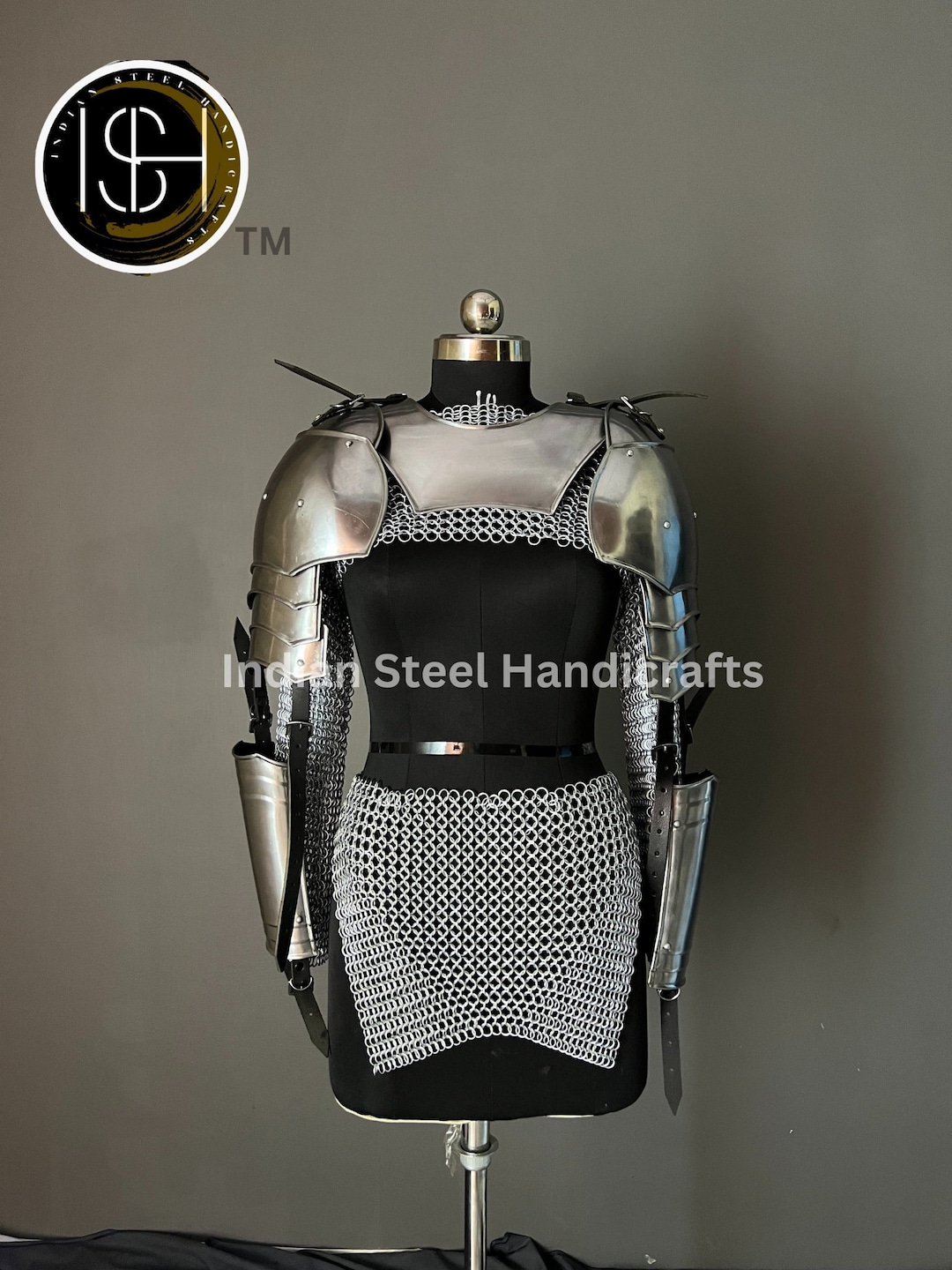 Medieval Pouldron Gorget Armor, Bracers Armor, Chainmail Armor,larp ...