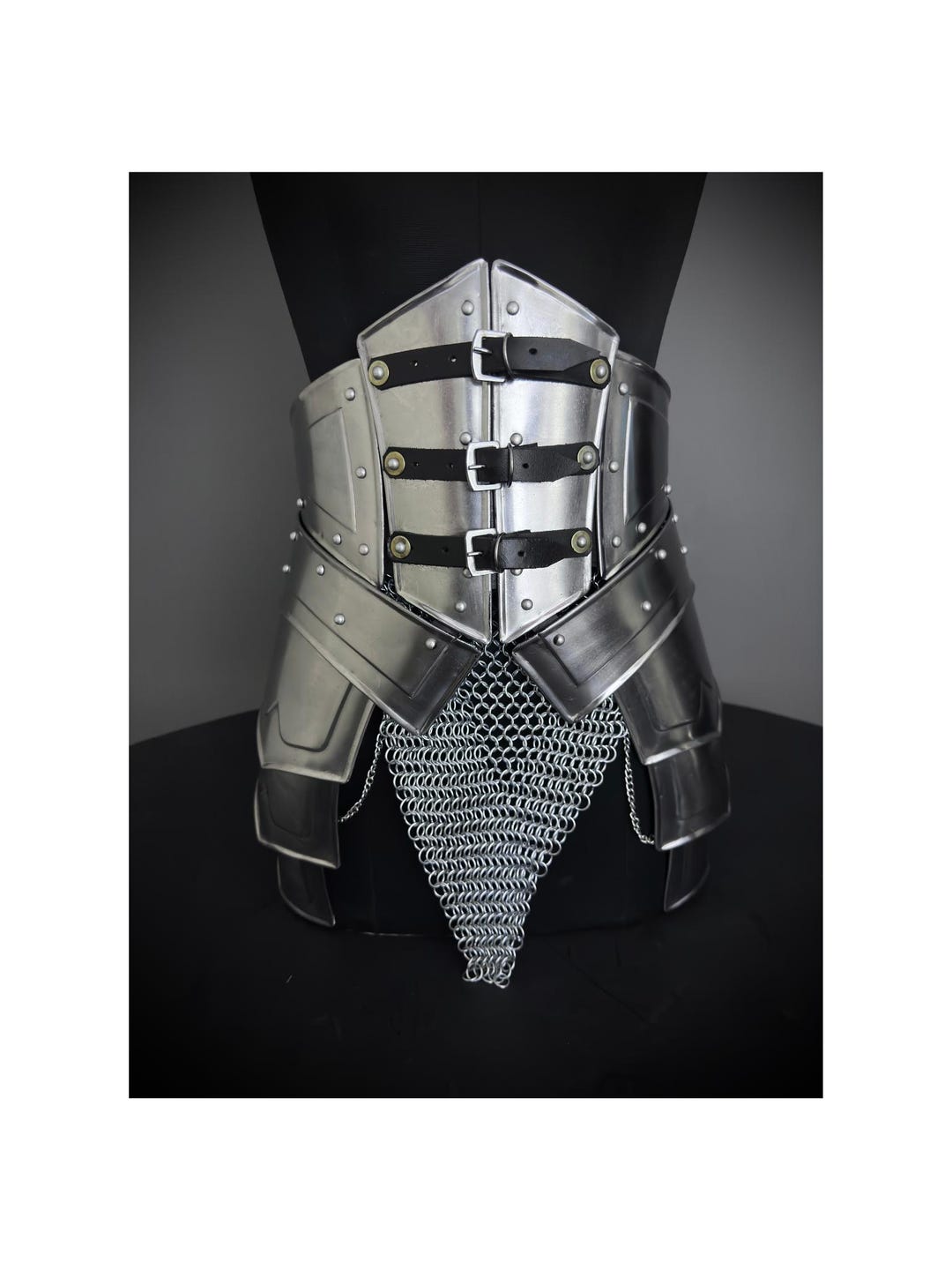 Medieval Steel Corset Armor: Chainmail Skirt, SCA LARP Cosplay - Etsy