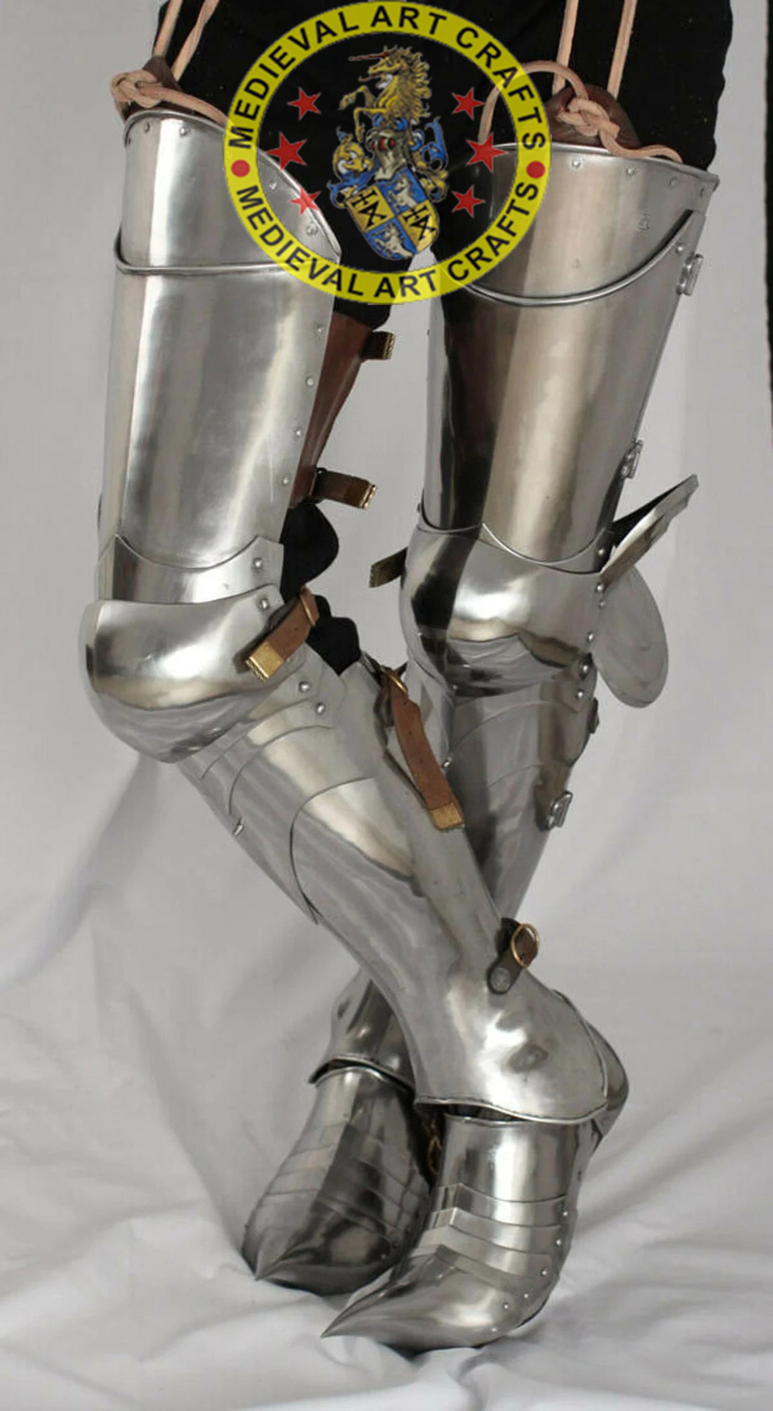 Medieval Knight Leg Guard &sabaton Armor Larp Armor - Etsy UK