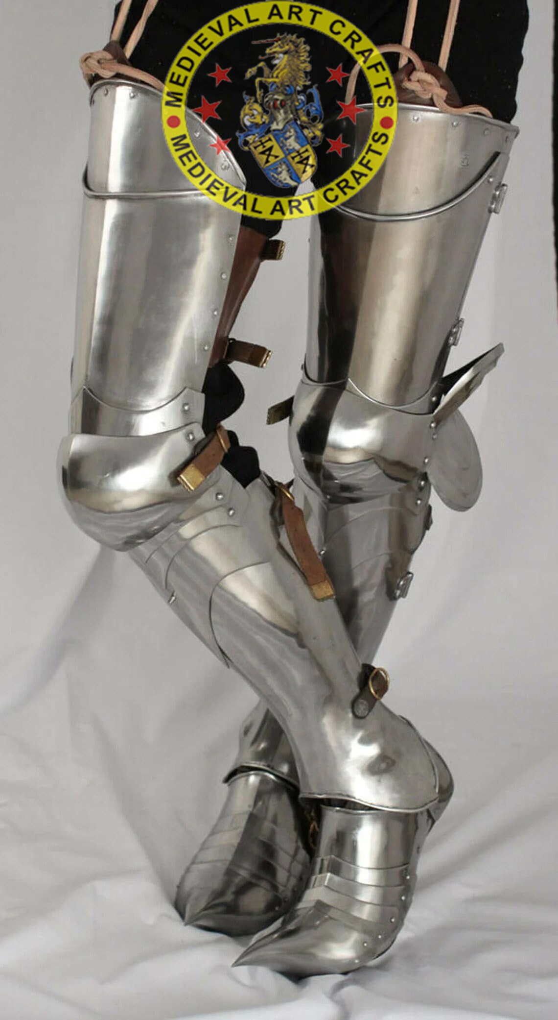 Medieval Knight Leg Guard &sabaton Armor Larp Armor - Etsy UK