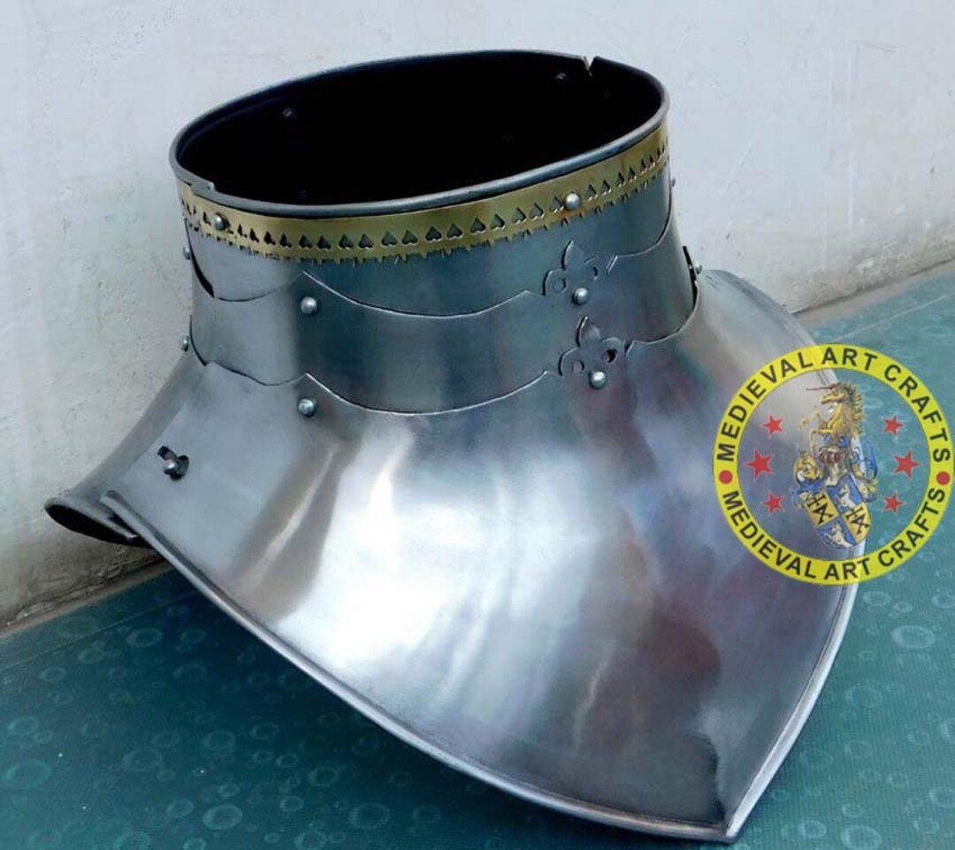 Handmade Steel Medieval Gorget: Gothic Neck Guard Armor, LARP Cosplay ...