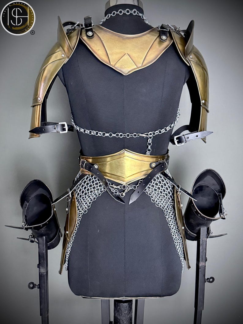 Brave Lady Steel Cuirass Armor: Medieval Chainmail LARP Cosplay - Etsy