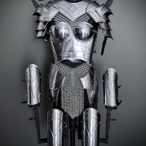 Brave Lady Knight Armor, Breast Armor, Medieval Fantasy Costume for ...