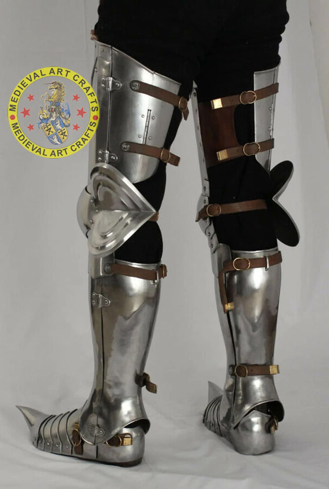 Medieval Knight Leg Guard &sabaton Armor Larp Armor - Etsy UK