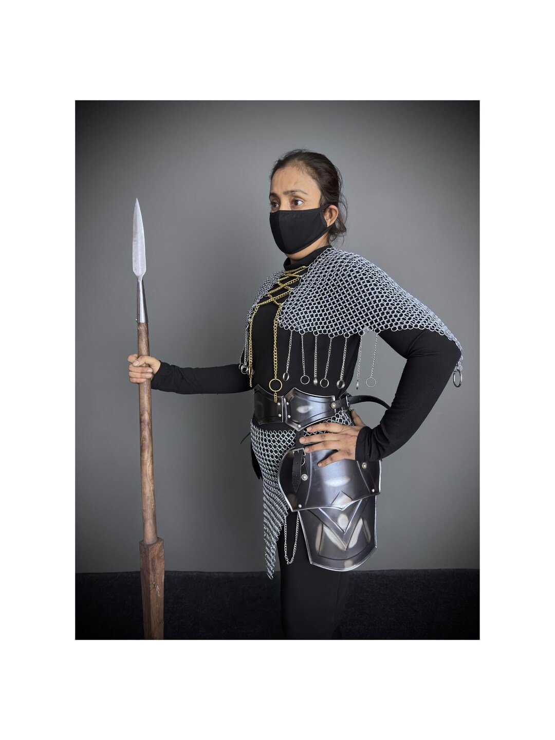 Chainmail Chains Layers Top & Skirt, Belt ,tesset, Rings Costume ...
