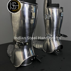 Medieval Knight Leg Guard, Sabaton Armor, Larp Armor, Cosplay Armor ...