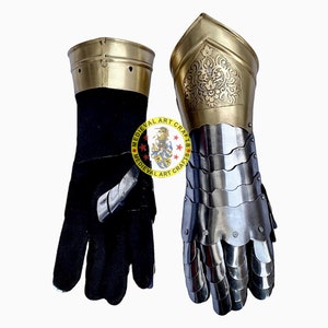 Medieval Knight Gauntlet Armor, Etching Work Gloves, Sca, Cosplay, Larp ...