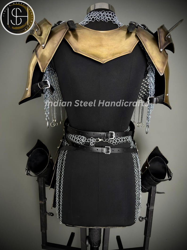 Medieval Lady Warrior Armor Set, Medieval Fantasy Chainmail Cosplay for ...