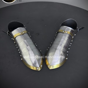 Medieval Knight Sabaton, Foot Armor Guard, Larp Wearable Armor, Cosplay ...