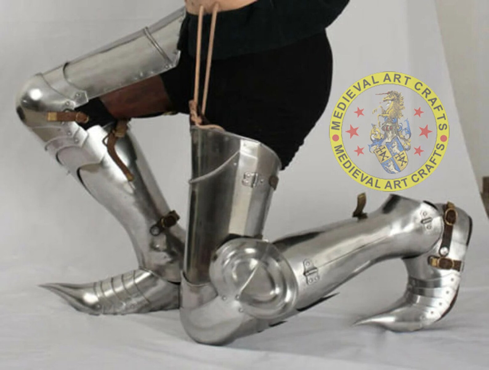 Medieval Knight Leg Guard &sabaton Armor Larp Armor - Etsy UK