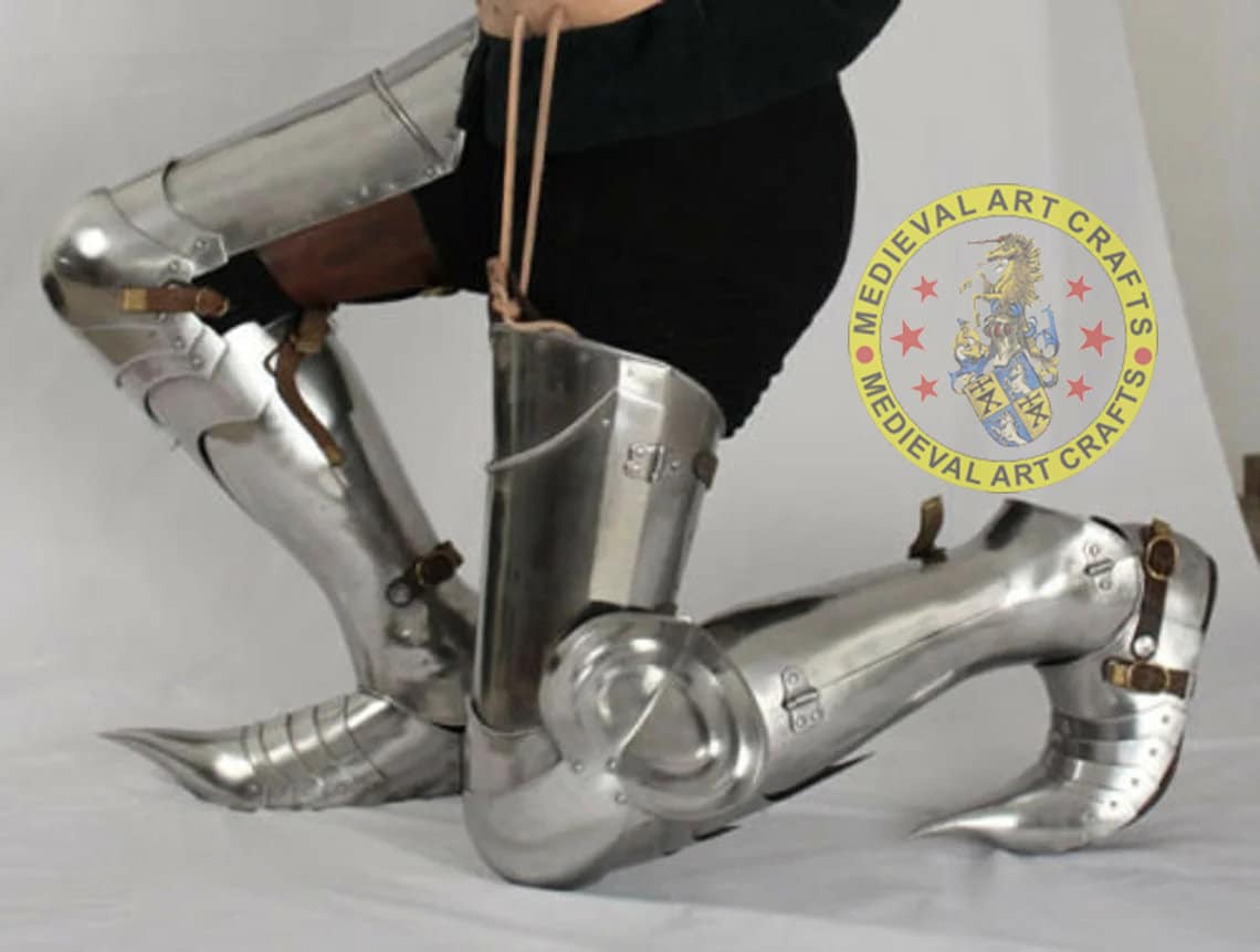 Medieval Knight Leg Guard &sabaton Armor Larp Armor - Etsy UK