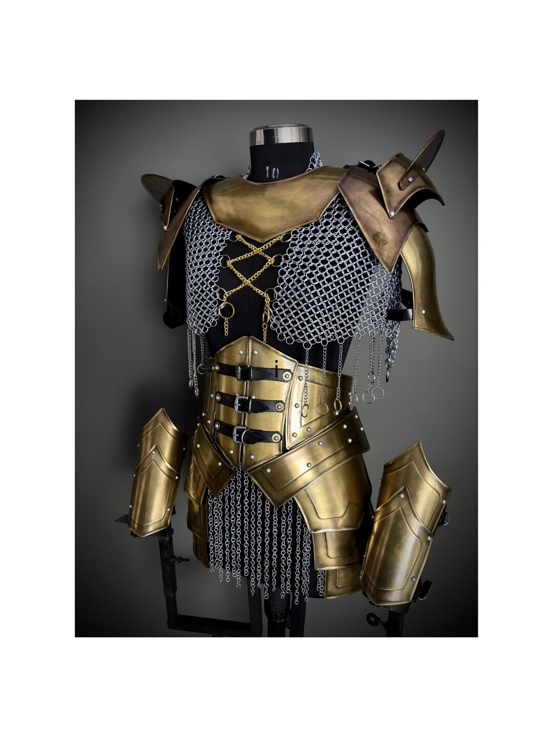 Medieval Lady Warrior Armor Set, Medieval Fantasy Chainmail Cosplay for ...