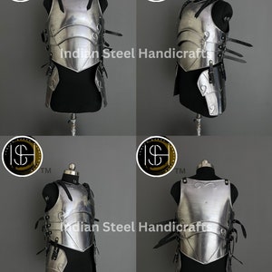 Steel Lady Armor: Medieval Knight Chest & Tasset - LARP Cosplay Costume ...