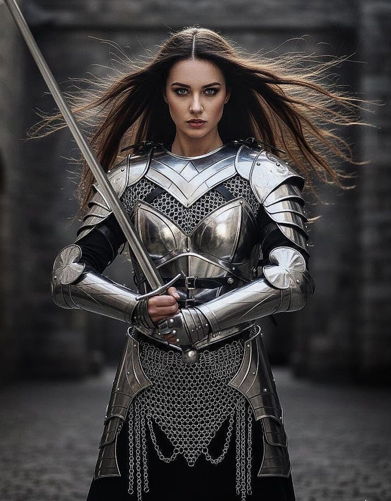 Medieval Knight Armor Set: Women's Fantasy SCA LARP Cosplay Costume - Etsy